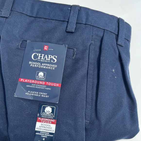 Chaps | Bottoms | Nwt Chaps Blue Uniform Pants Pleated 4 | Poshmark
